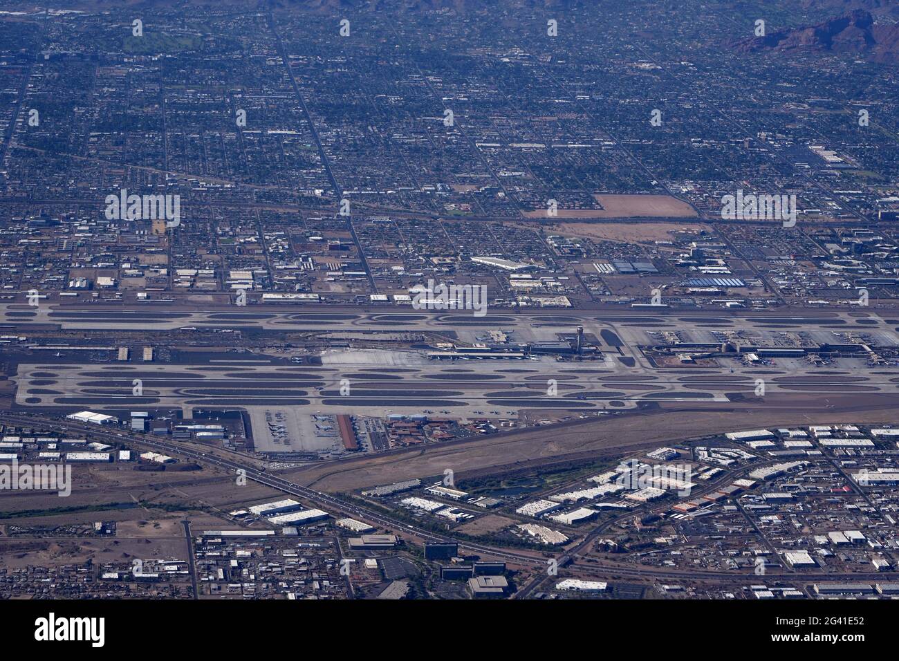 An aerial view of Sky Harbor International Airport, Tuesday, June, 8 ...