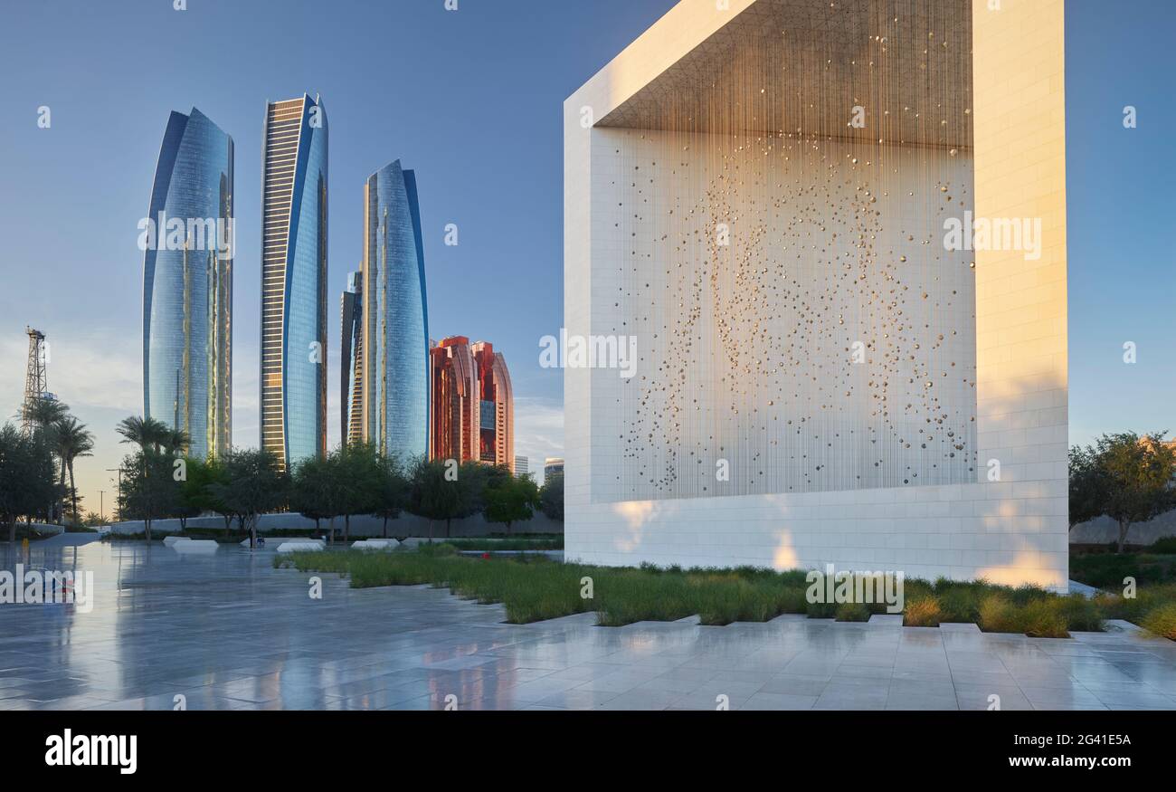 Sheikh Zayed Founder's Memorial, Etihad Towers, Abu Dhabi, United Arab ...