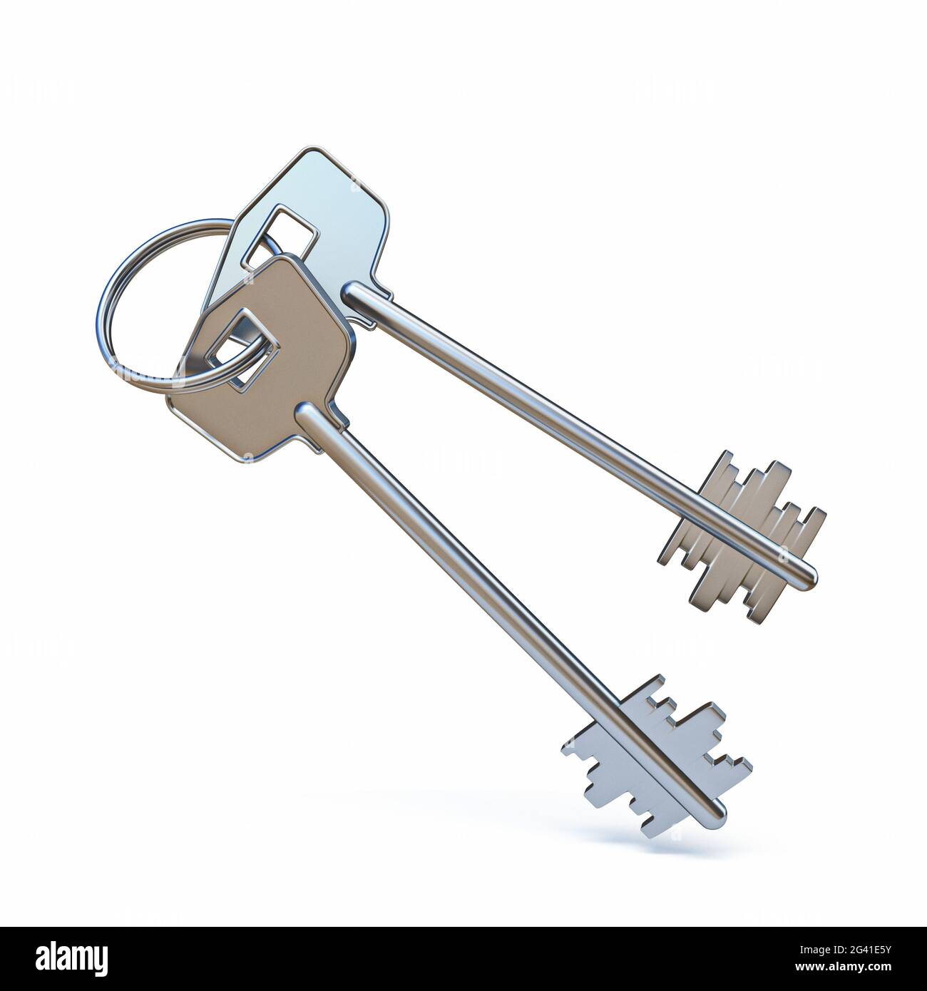 Two iron keys Cut Out Stock Images & Pictures - Alamy