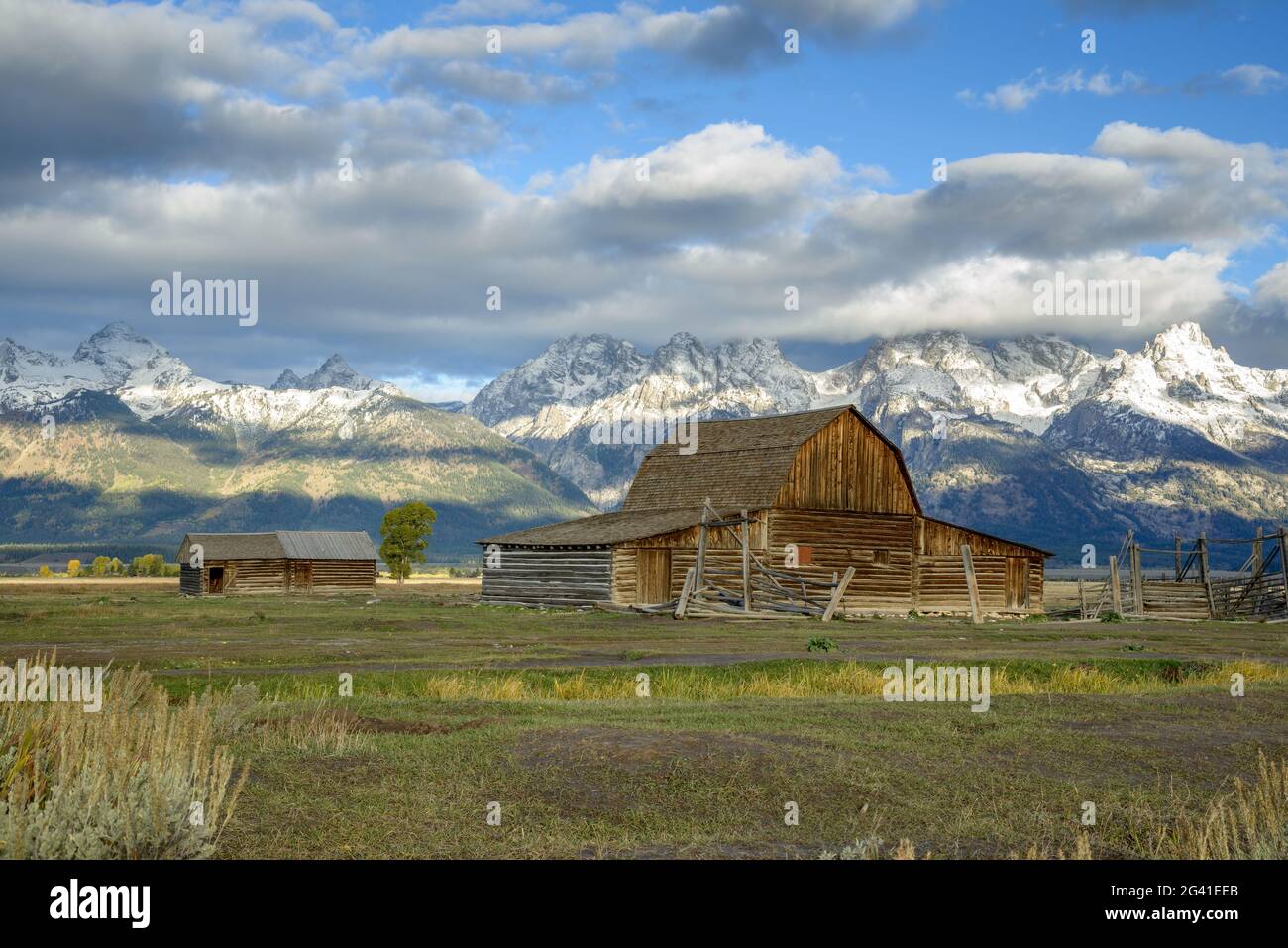 View of Mormon Row near Jackson Wyoming Stock Photo - Alamy