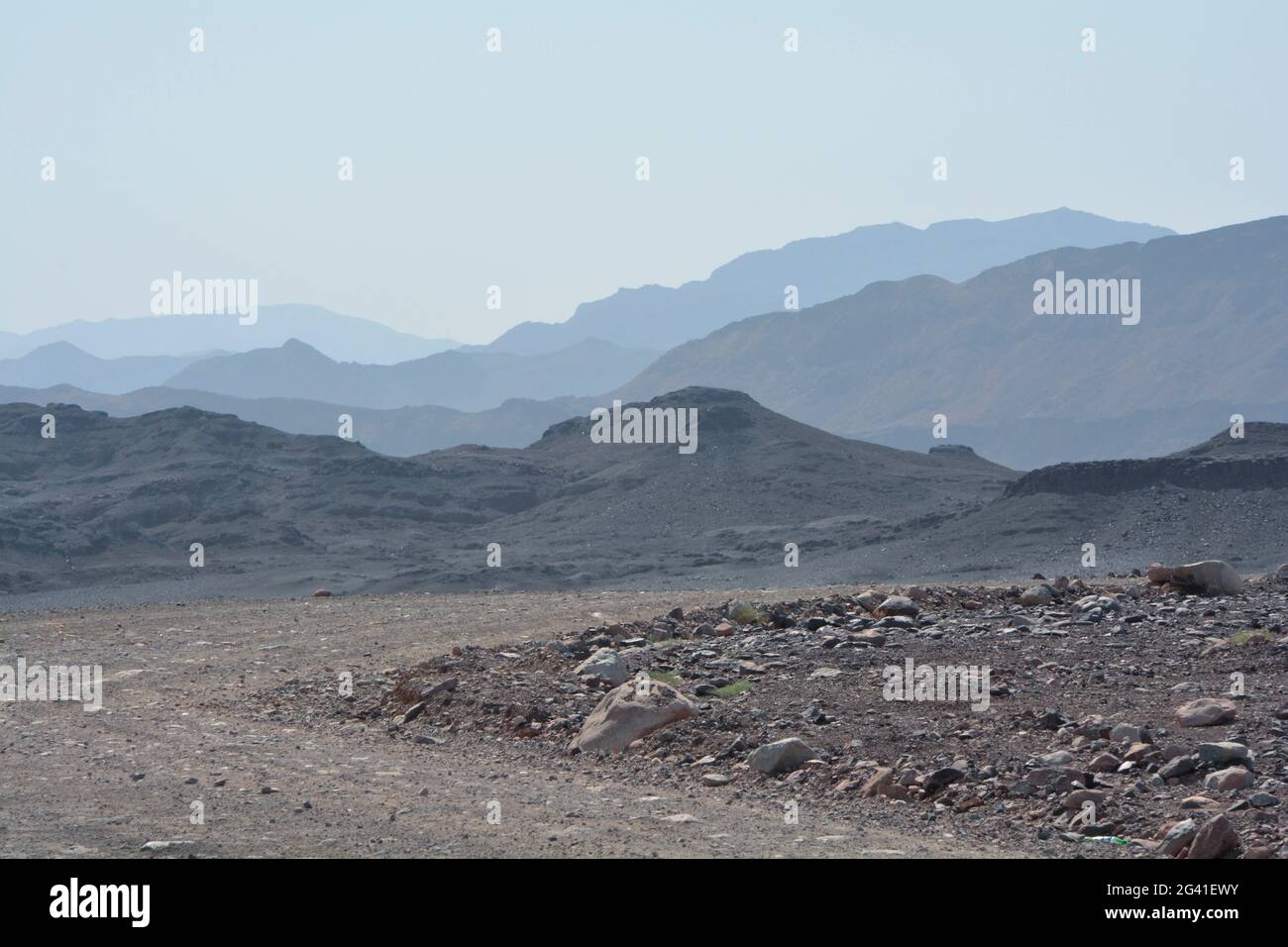 Ethiopia; Afar region; Danakil Desert; Mountain range on the edge of ...