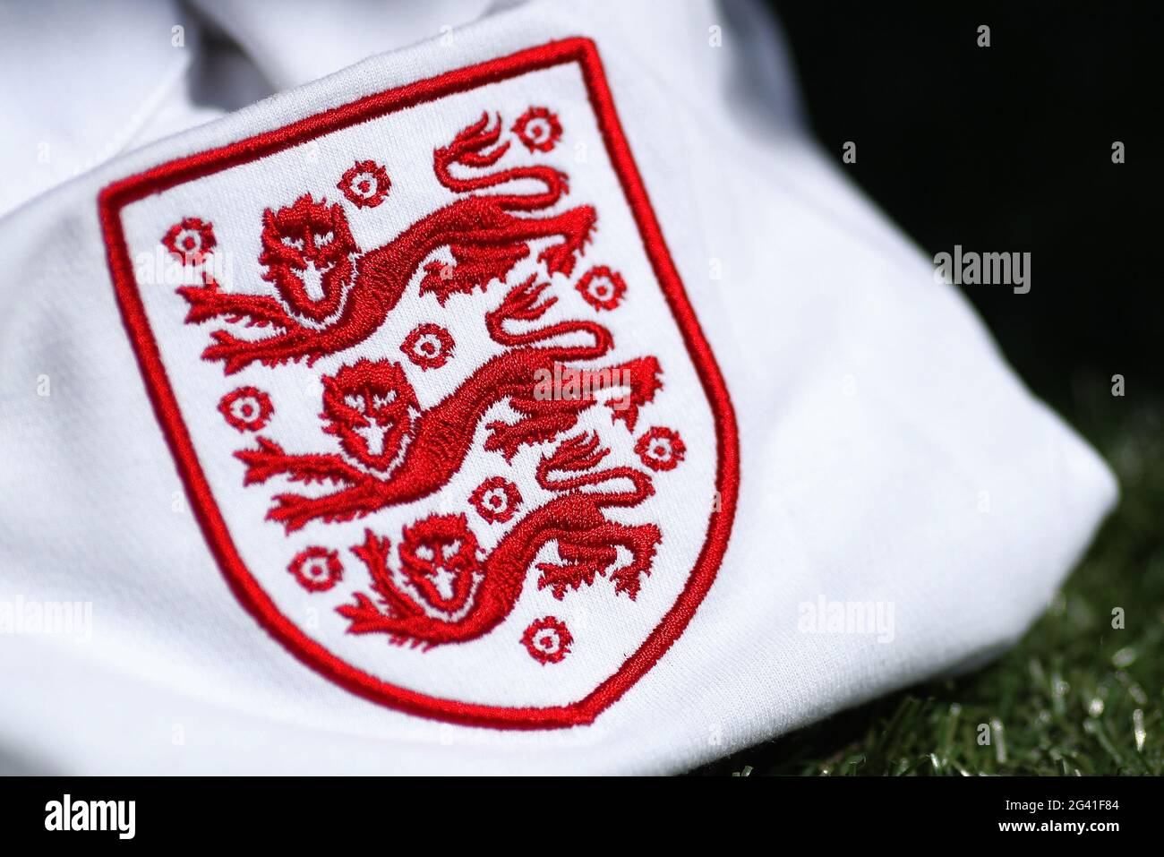 England emblem is seen ahead of the nations UEFA Euro 2020 campaign ...