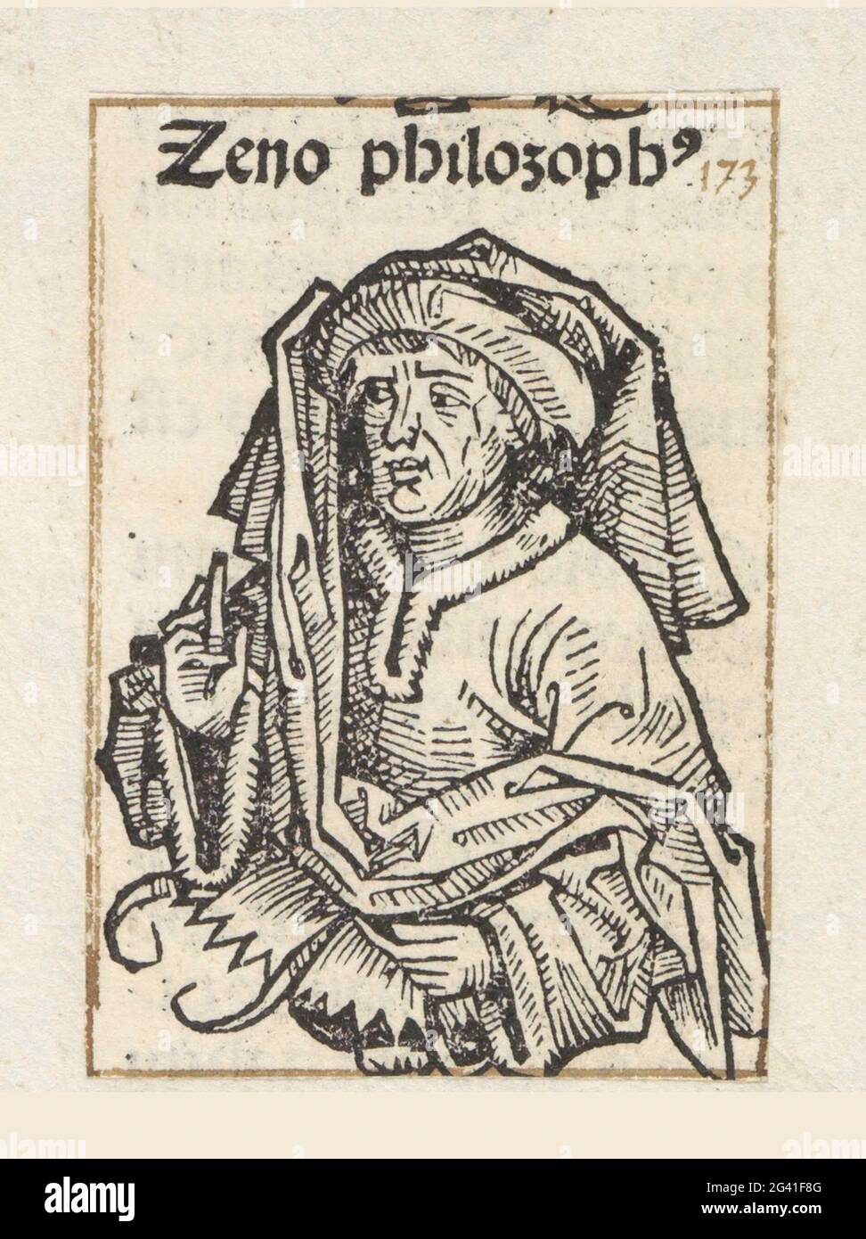 Zeno van Citium; Zeno Philosoph [US]; Liber chronicarum. A flower celk ...