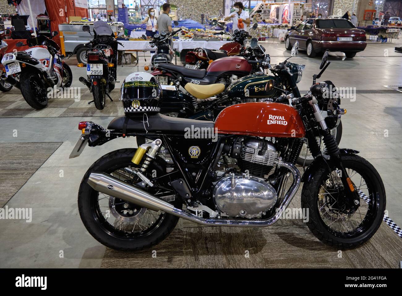 Royal Enfield Interceptor. Retro Malaga 2021, Andalusia, Spain Stock ...