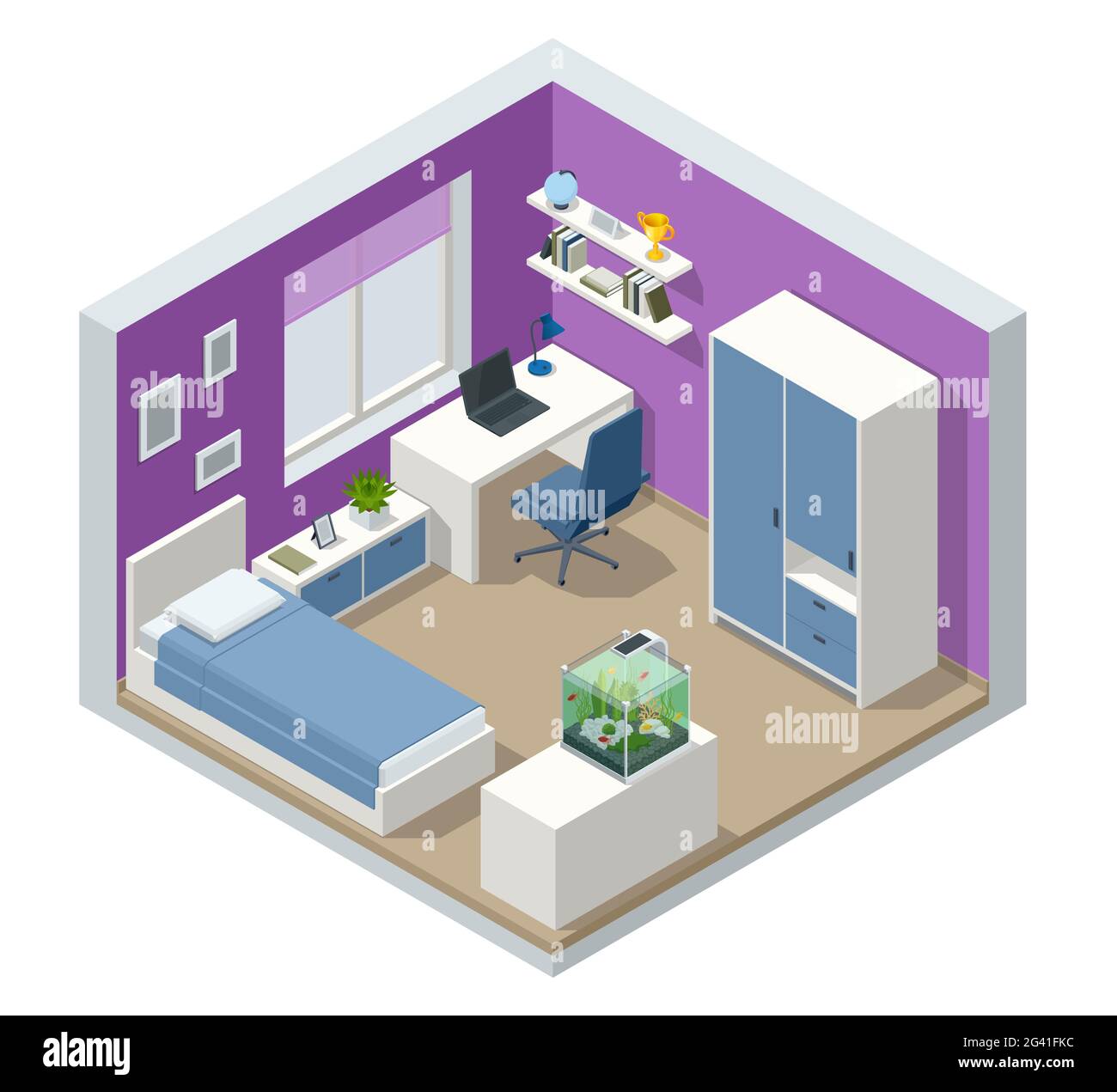 Study corner Cut Out Stock Images & Pictures - Alamy