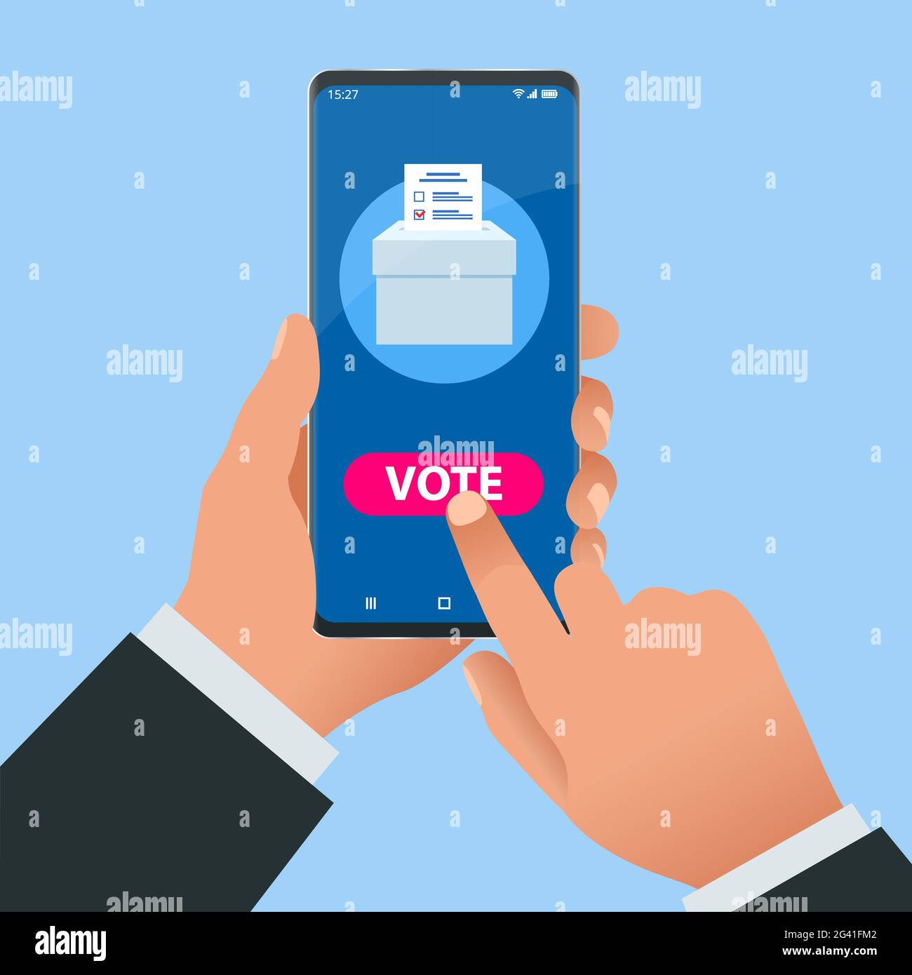 Isometric Online Voting and Election Concept. E-voting, Election ...