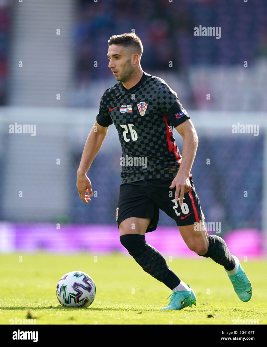 Croatia's Luka Ivanusec during the UEFA Euro 2020 Group D match at ...