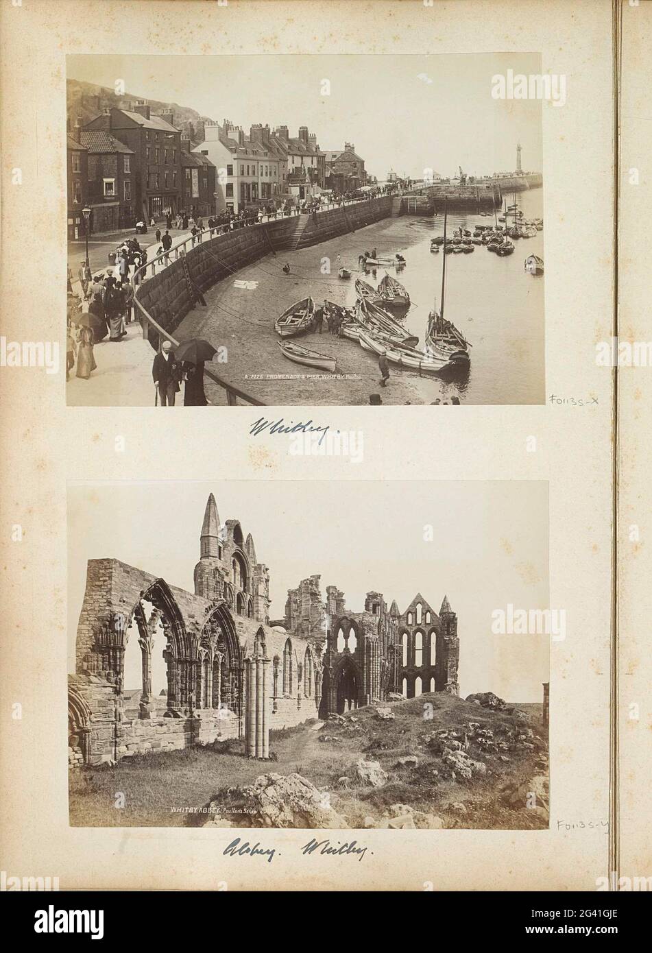 Harbor, pier and quay of whitby; Promenade & Pier, Whitby. Part of ...