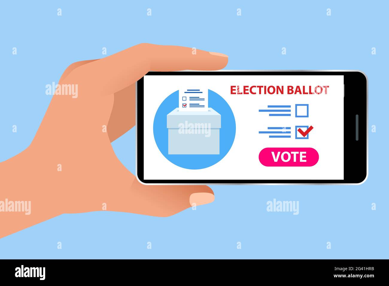 Online Voting and Election Concept. E-voting, Election Internet System ...