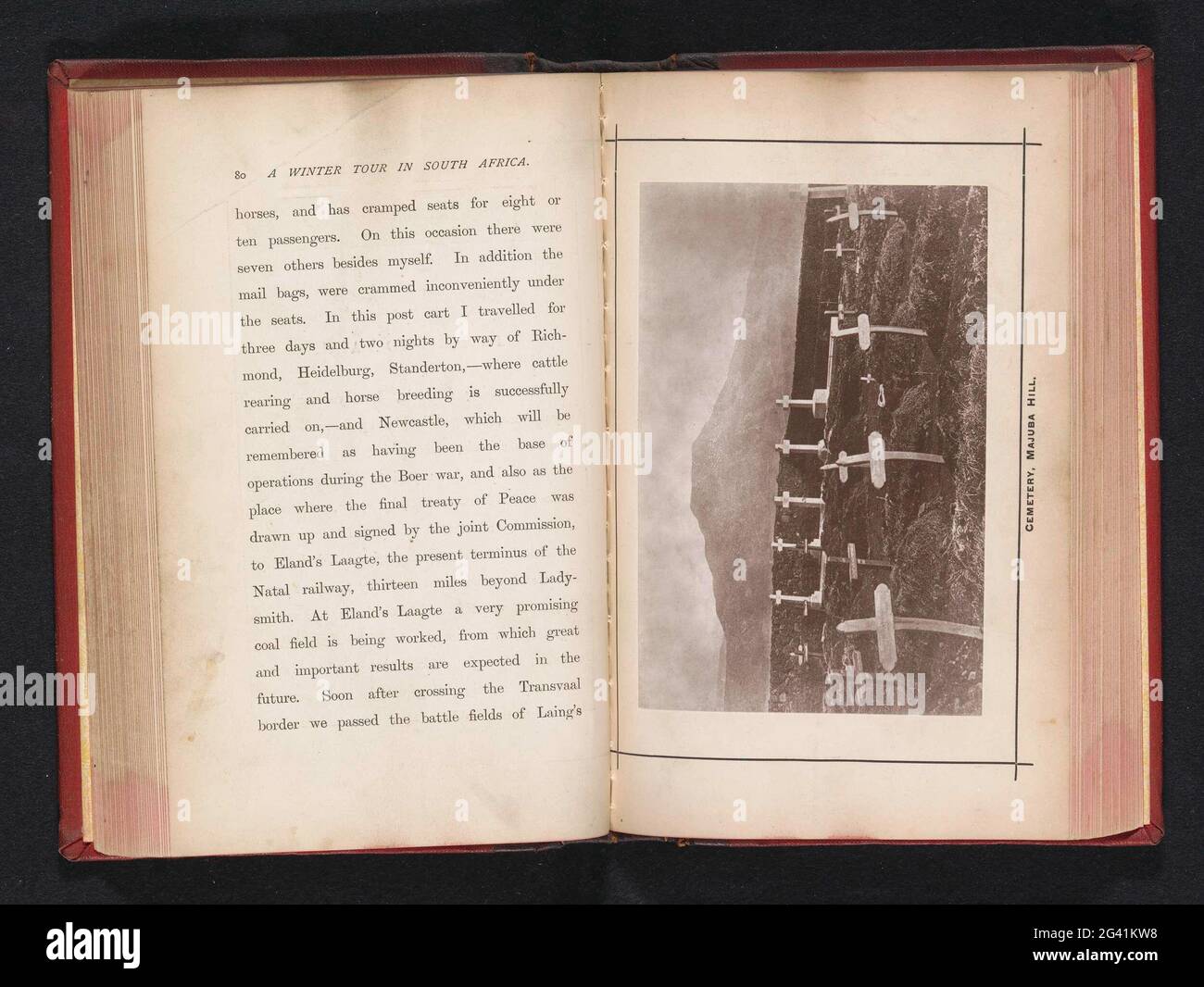 Cemetery on the place of the Battle of Majuba in South Africa; Cemetery ...