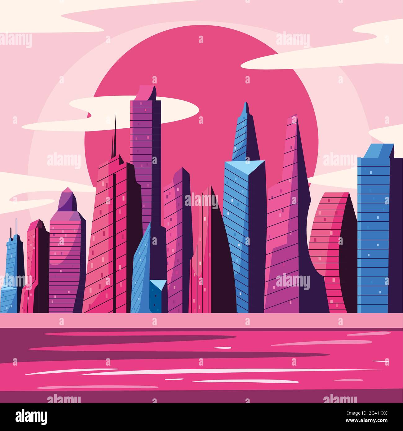 Buildings in center famous Stock Vector Images - Alamy