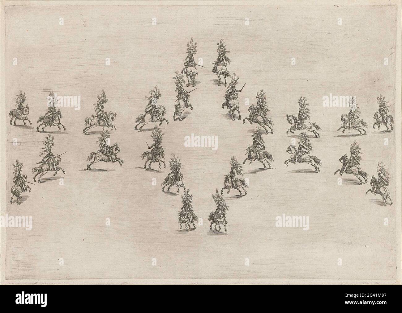 Twenty-Four Riders on Horseback in A Pattern; Carroussel in Modena; The ...