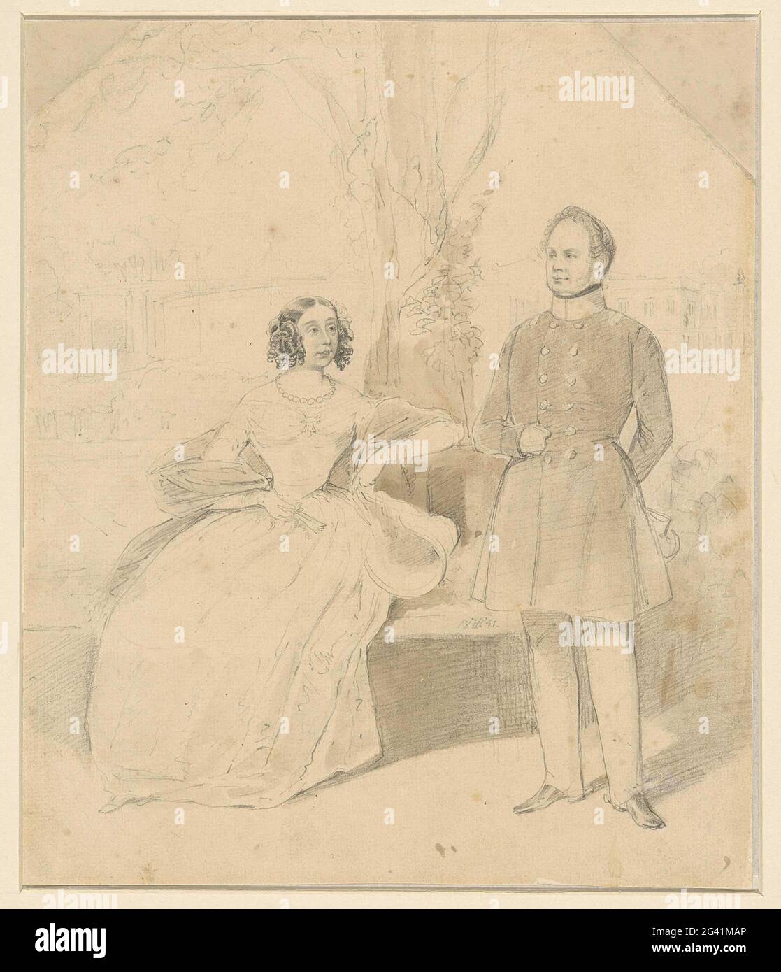 King Friedrich Wilhelm IV from Prussia and his Gemalin Elisabeth of ...