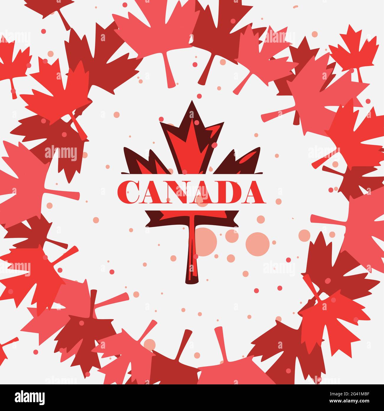 Canada day lettering with leafs foliage Stock Vector Image & Art - Alamy