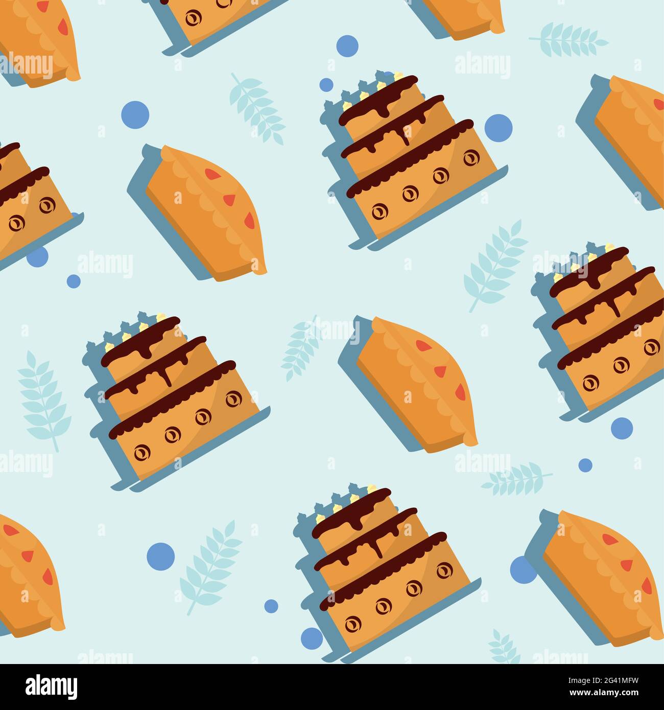 Sweet cakes and pies background Stock Vector Image & Art - Alamy