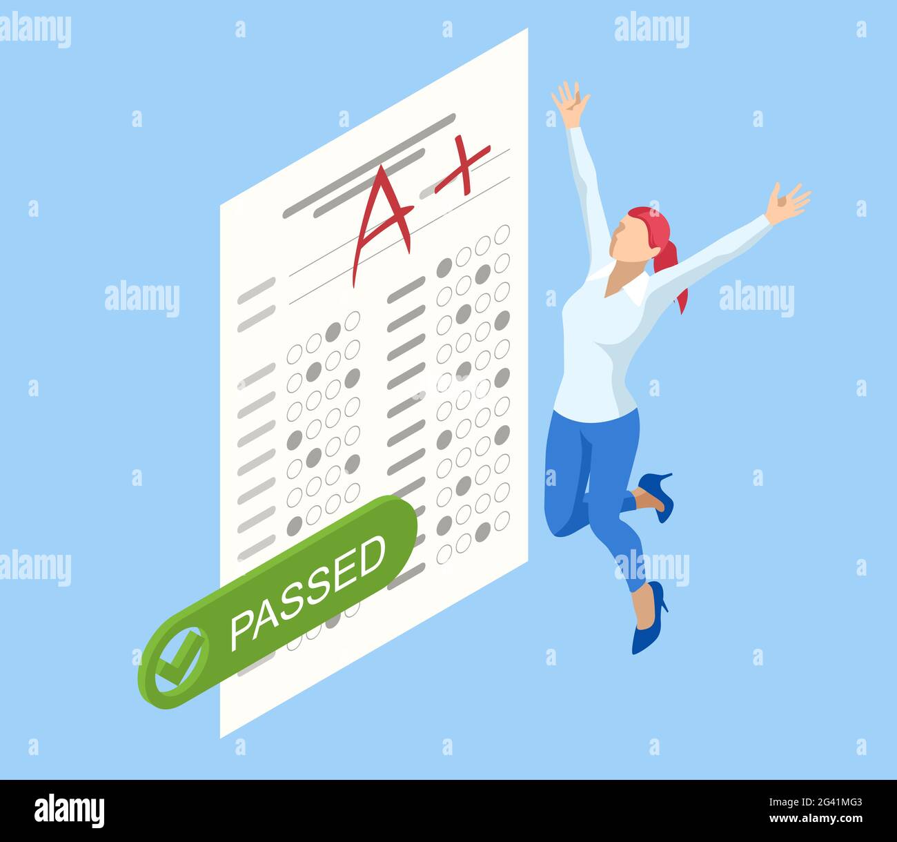 Isometric Exam Sheet With A Plus Grade Flat Design The Joy Of A Good isometric-exam-sheet-with-a-plus-grade-flat-design-the-joy-of-a-good