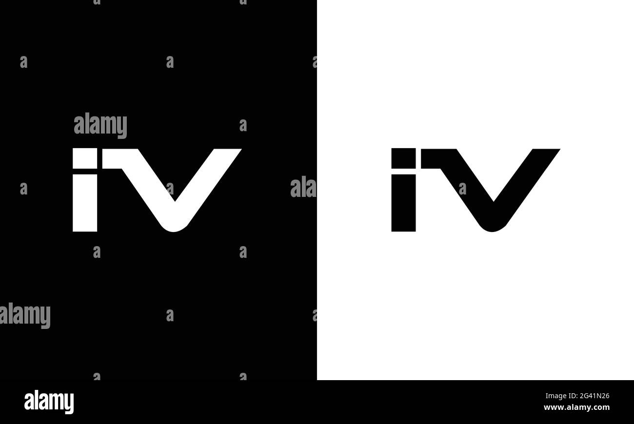 Modern alphabet letters Initials Monogram logo IV, VI, I and V Stock ...