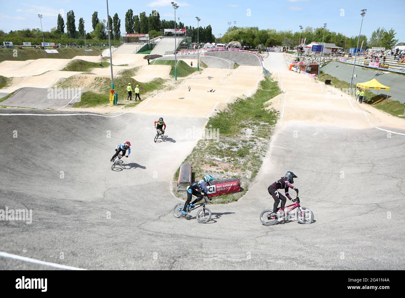 Tessa MARTINEZ of France leads in the UCI BMX Supercross World Cup ...