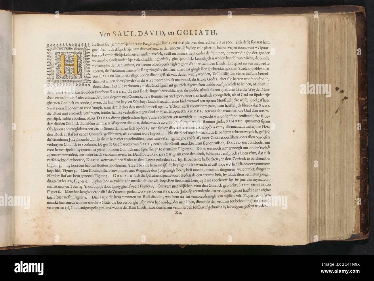 Van Saul, David, and Goliath; Den Grooten Figuer Bibel (...). Text ...