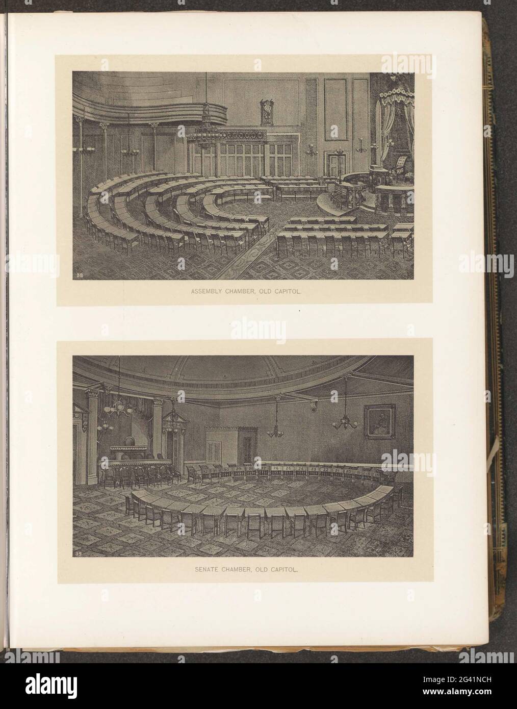Assembly Chamber Old Capitol; Senate Chamber Old Capitol. Above the ...