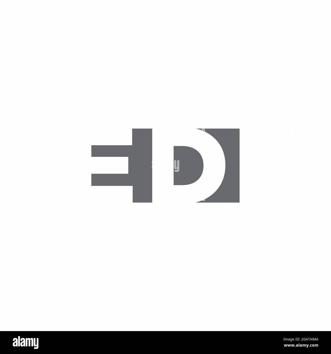 ED Logo monogram with negative space style design template isolated on ...