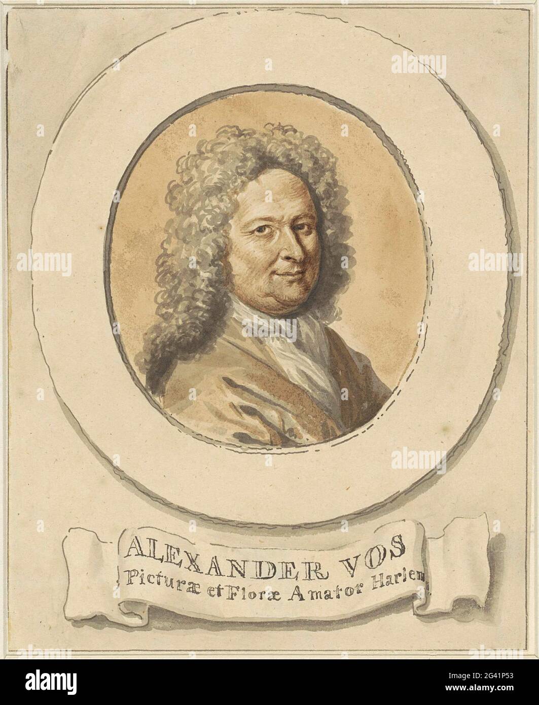 Portrait of Alexander Vos. Portrait of the painter Alexander Vos Stock ...
