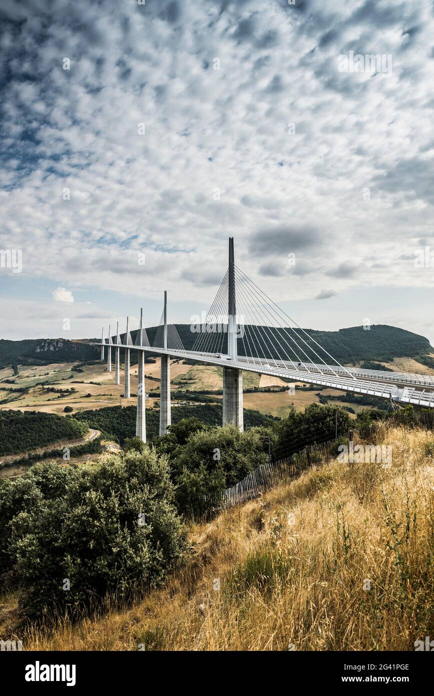 Motorway bridge over the Tarn, Millau Viaduct, built by Michel ...