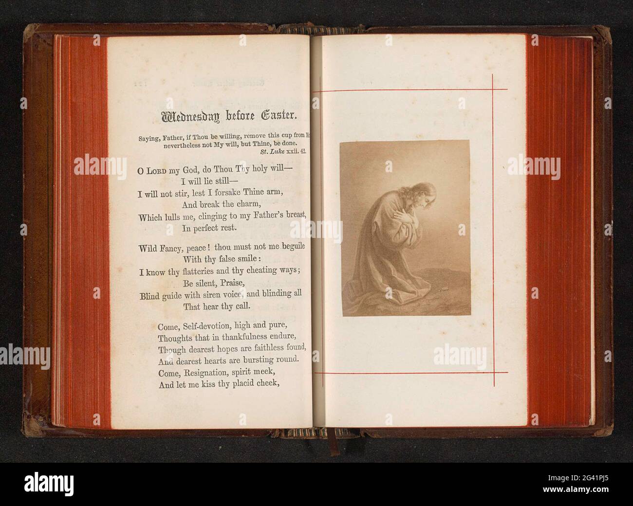 Photo production of a print, representing Christ's pray Stock Photo - Alamy