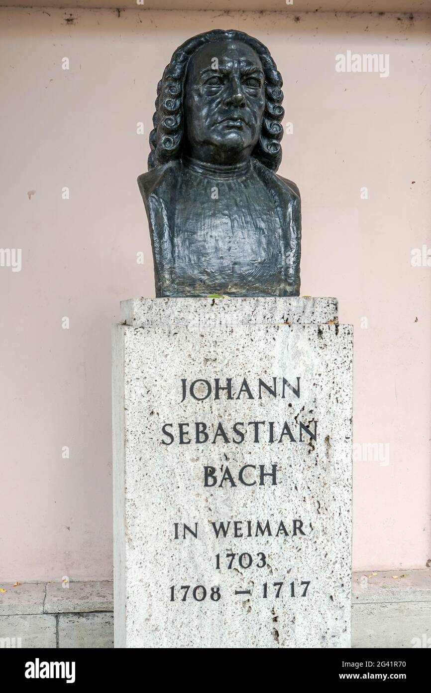 Bust of Johann Sebastian Bach in Weimar Stock Photo - Alamy