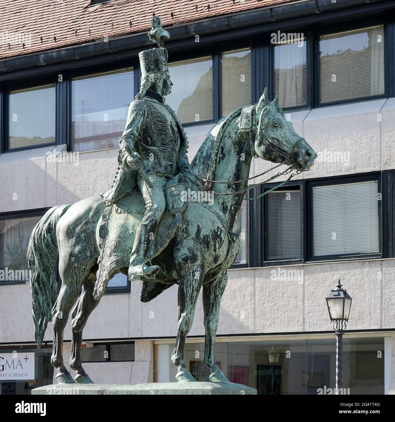 Statue of Hadik Andras in Budapest Stock Photo - Alamy