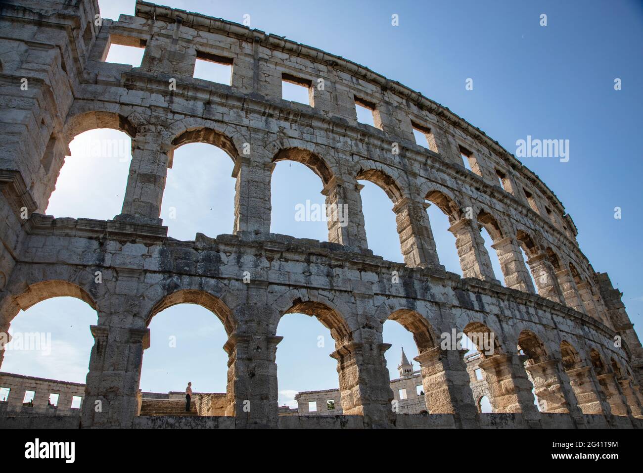 Roman amphitheater Pula Arena, Pula, Istria, Croatia, Europe Stock ...