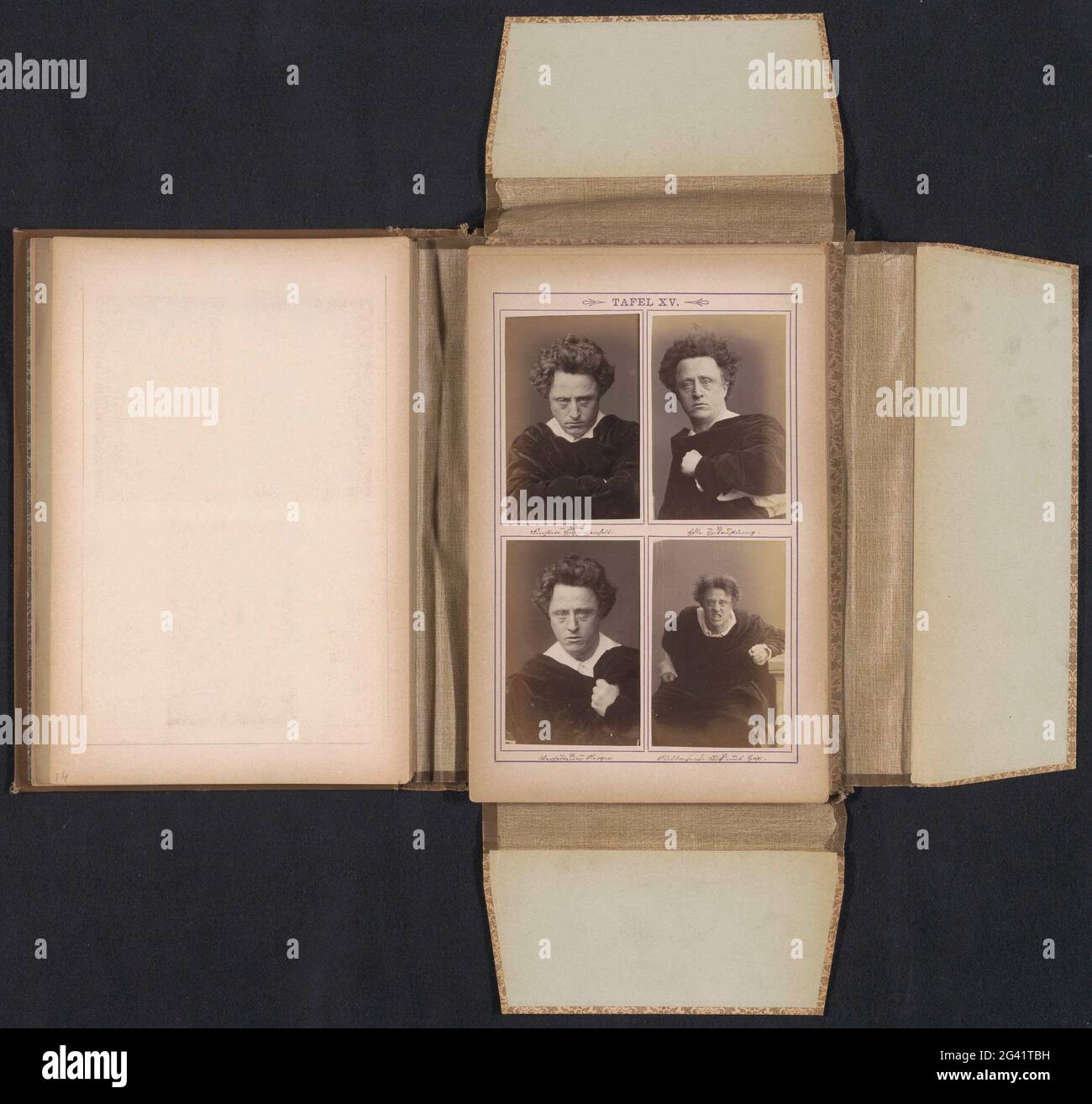 Four portraits of a man with facial expressions of determination ...