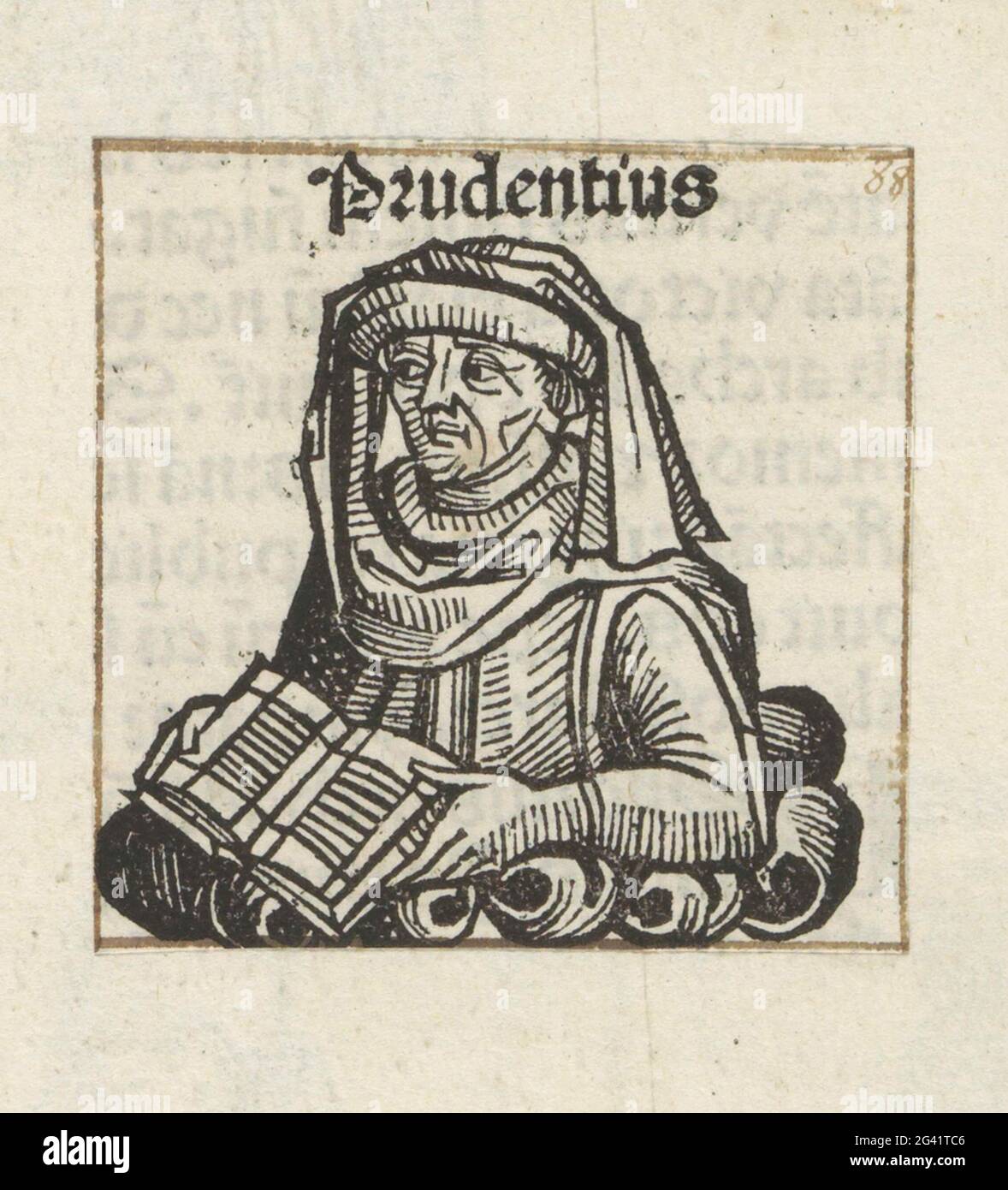 Aurelius Prudentius Clemens; Prudential; Liber chronicarum. A flower ...