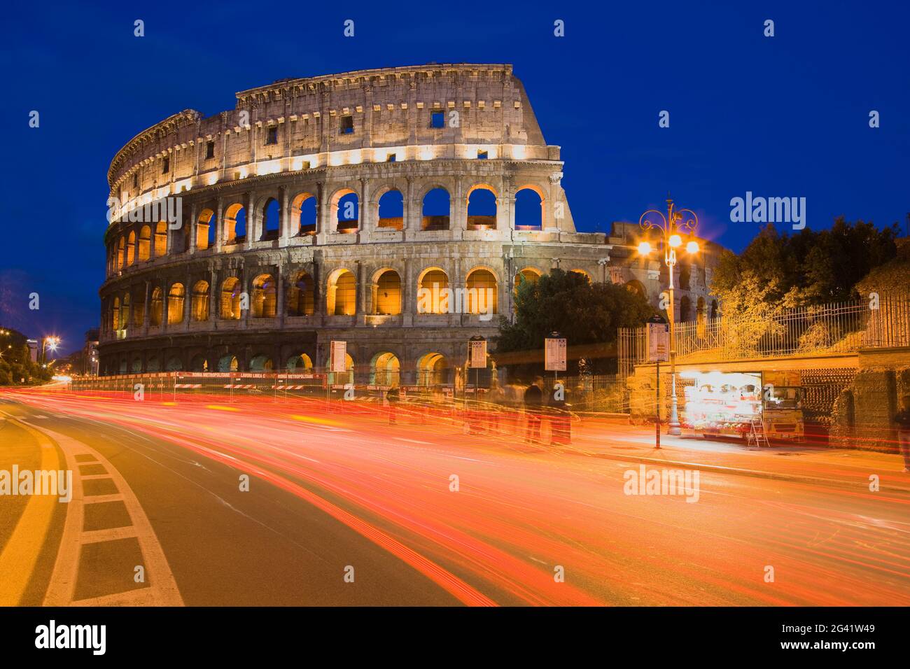 The Roman Colosseum lit up at Night, Rome, Italy Stock Photo - Alamy