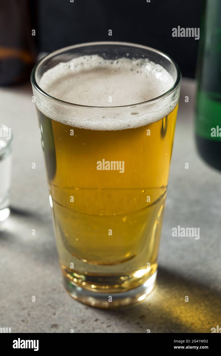 Boozy Refreshing Soju Bomb Cocktail with Beer Stock Photo - Alamy