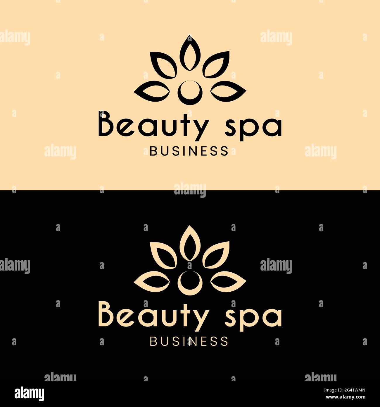 Abstract Flower Petals for Beauty Spa Logo Design Template. Minimalist ...