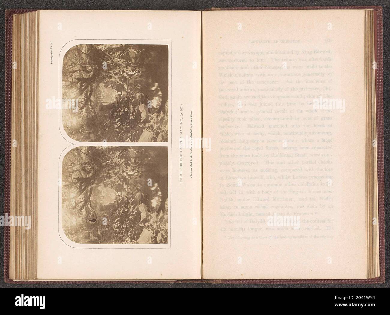 Double bridge on the Machno Stock Photo - Alamy