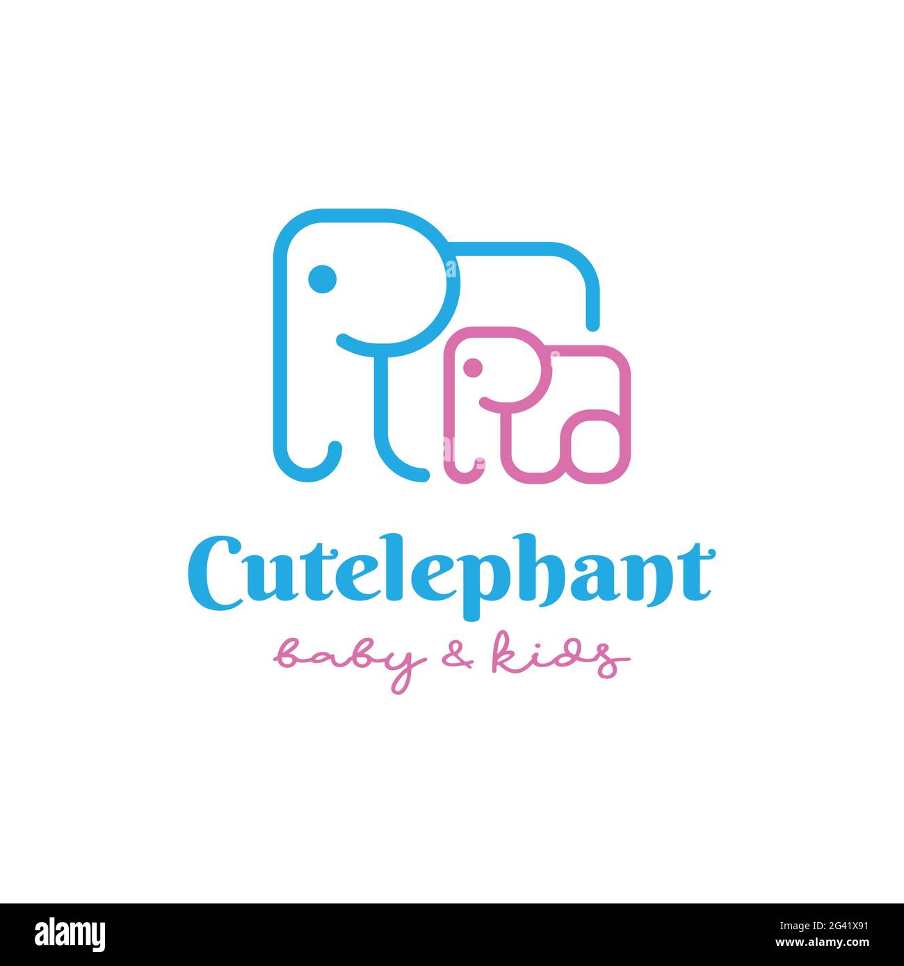 Cute Fun Happy Adorable Baby Kids Little Child Small Elephant with Mom ...