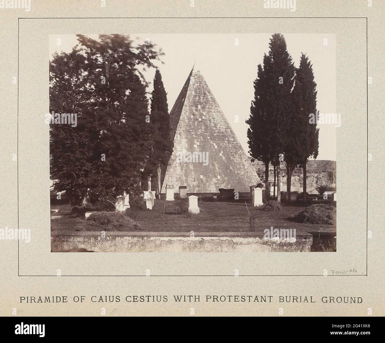 Pyramid of Caius Cestius in Rome with a Protestant cemetery in the ...
