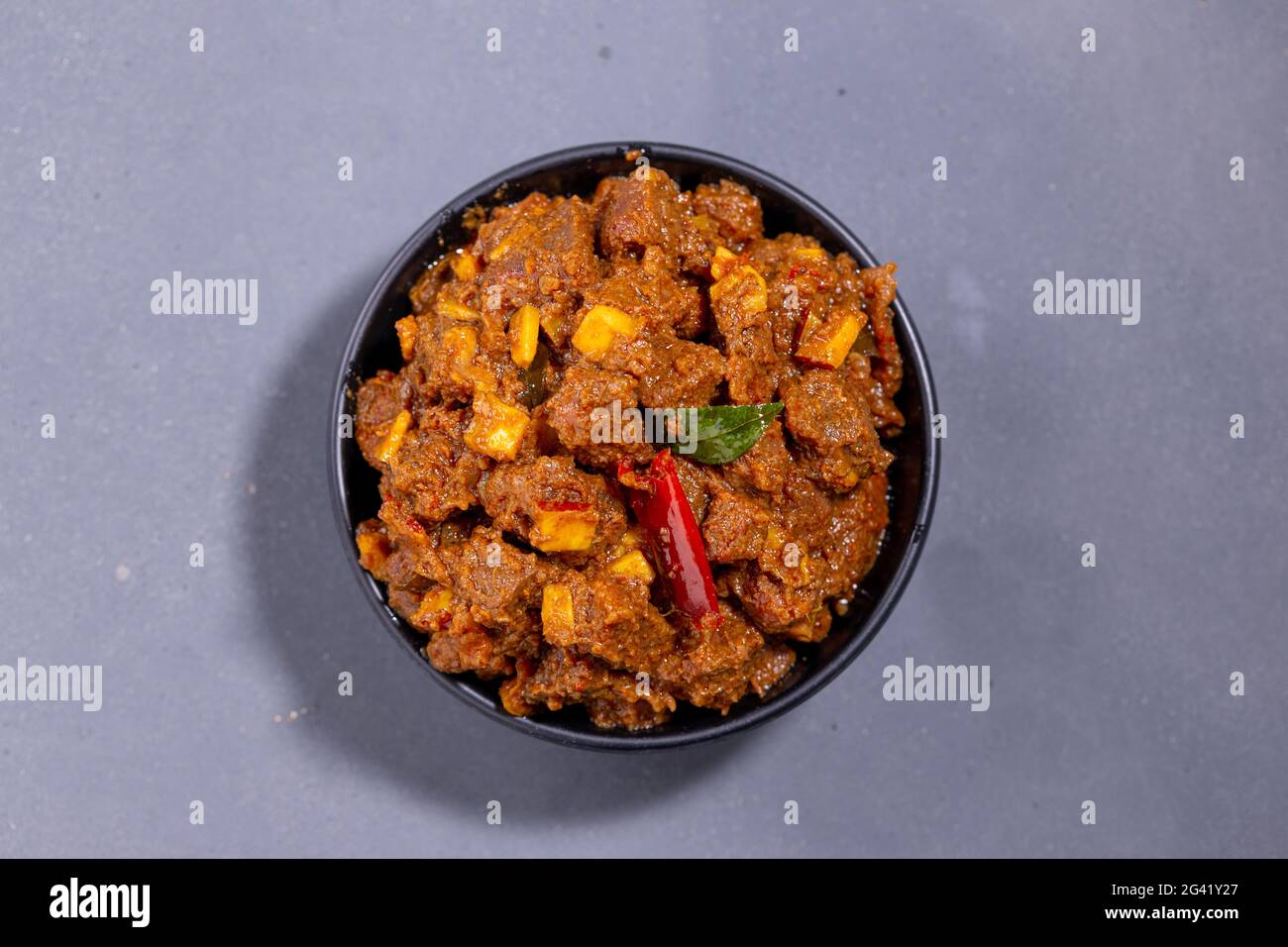 Beef roast or pothu ulartheyadu, kerala special dish arranged in a ...