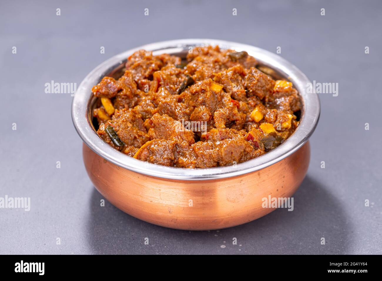 Beef roast or pothu ulartheyadu, kerala special dish arranged in ...