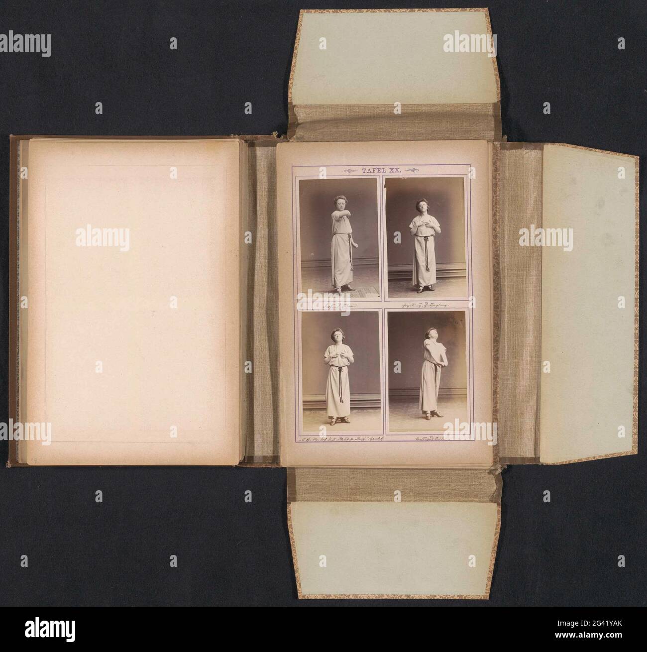 Portraits of a man in four poses of wrath, forgiveness and suffering ...