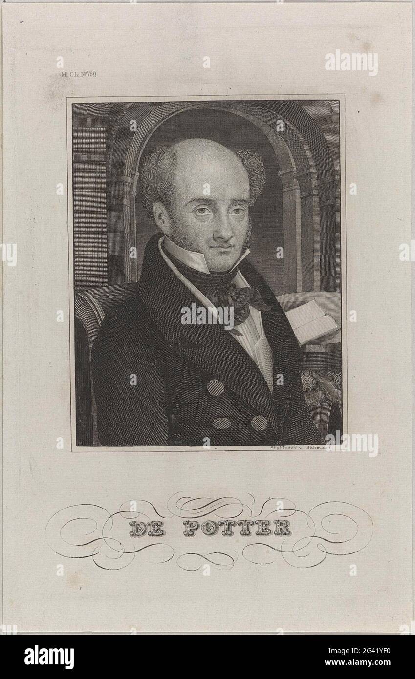 Portrait of Louis Joseph de Potter; Contemporaries; Times. Bottom Right ...