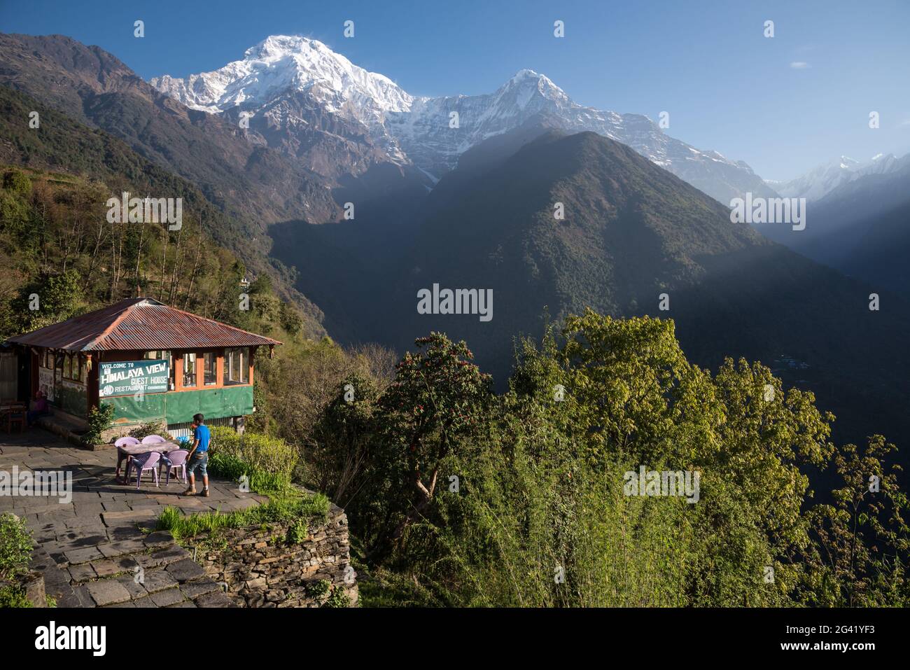 In the village of Chomrong, Nepal, Himalayas, Asia Stock Photo - Alamy