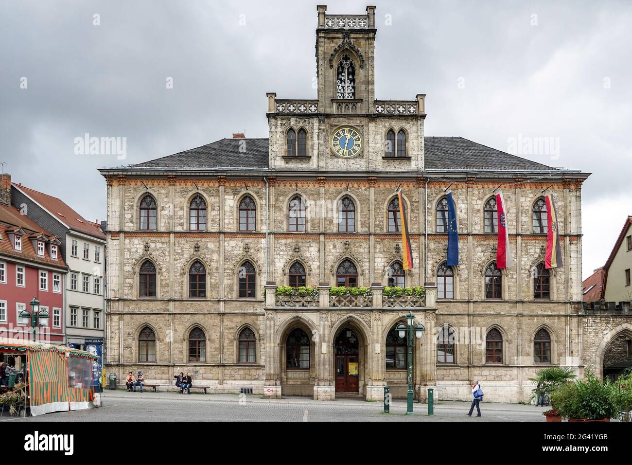 View of the Town Hall in Weimar Stock Photo - Alamy