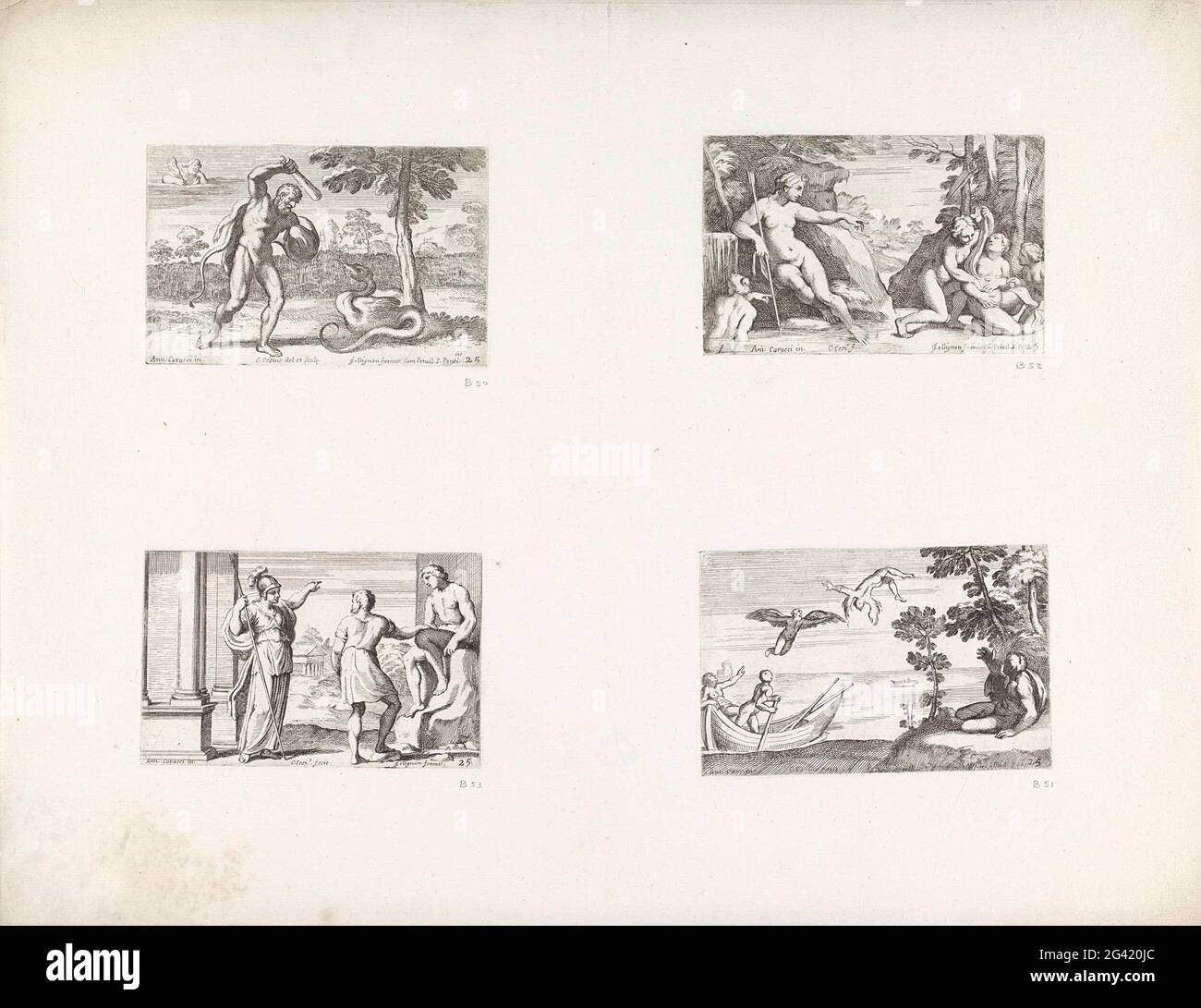 Hercules fights with the dragon in the garden of the Hesperiden / Diana ...