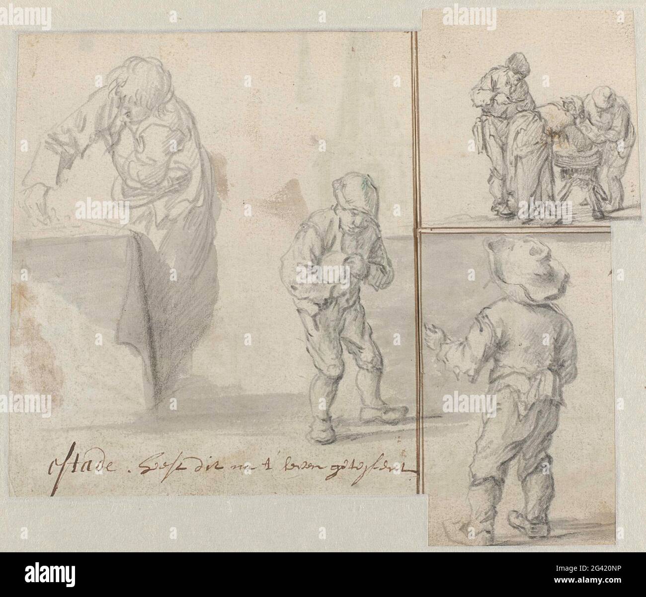 Six figures in different poses. Just like the drawing by Roghman that ...