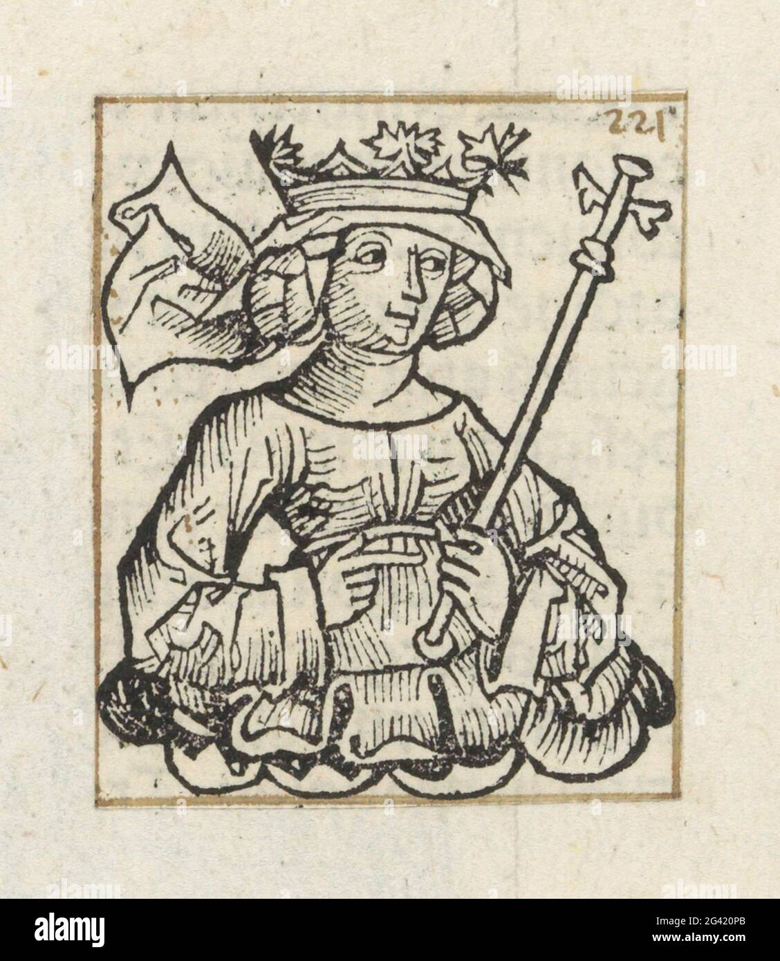 Cleopatra VII; [Cleopatra]; Liber chronicarum. A flower celk with a ...