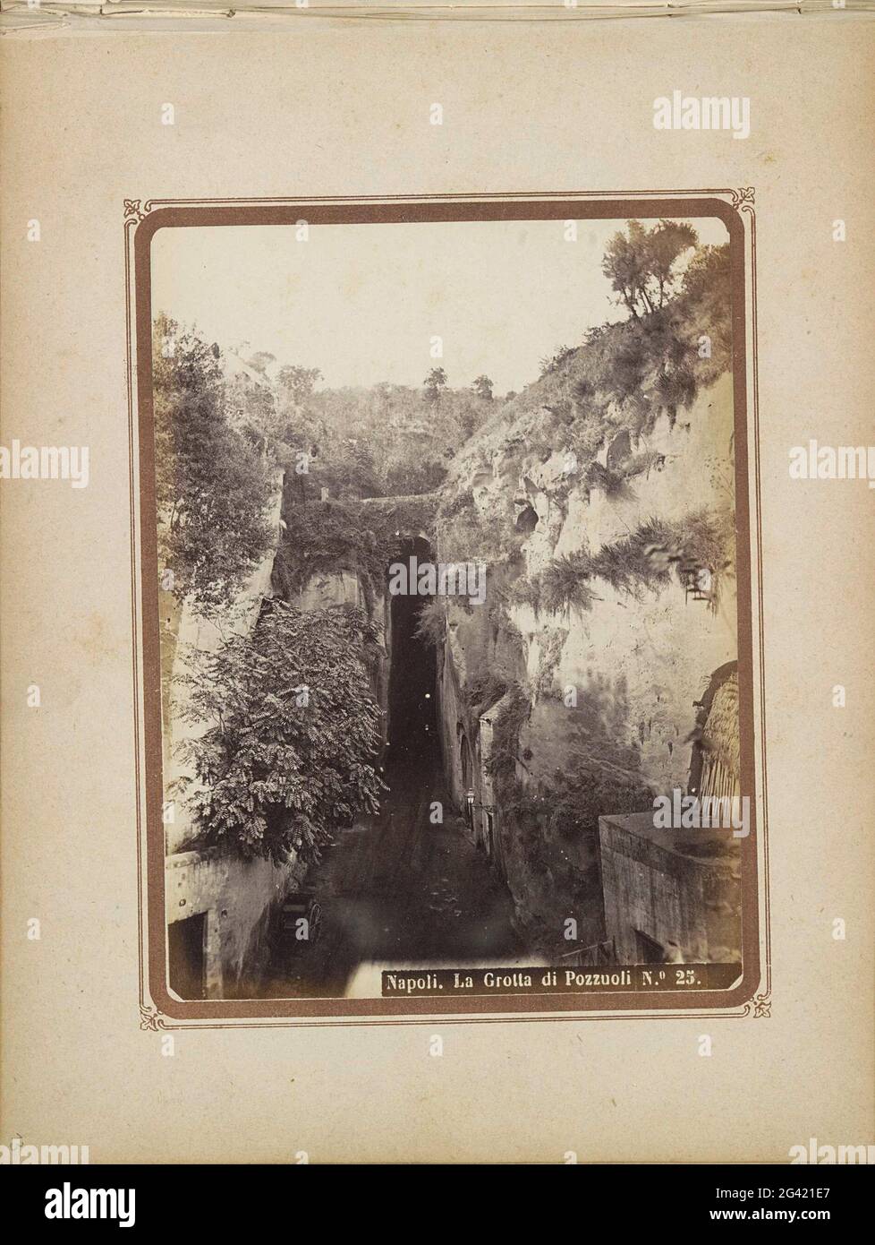 View of access to the caves of Pozzuoli; Napoli. La Grotta di Pozzuoli ...