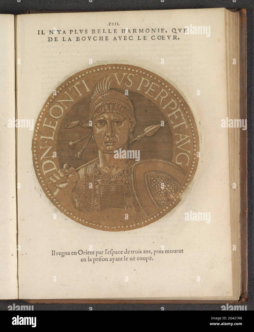 Portrait of emperor Leontios; Les Images Presque de Tous les Emperurs ...
